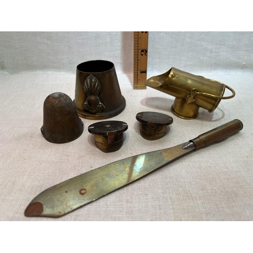 6 PIECES WW1 TRENCH ART