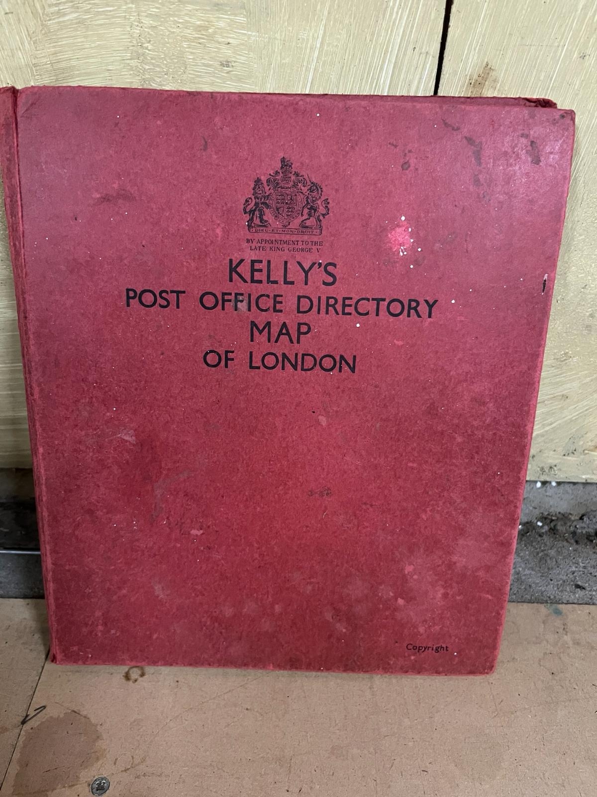 KELLYS POST OFFICE DIRECTORY MAP OF LONDON