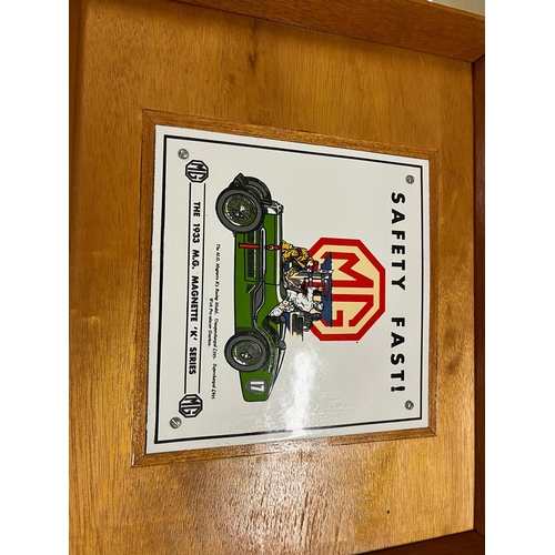 ENAMEL MG SAFETY FAST SIGN