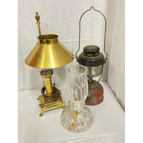TILLEY LAMP, OIL LAMP AND TABLE LAMP