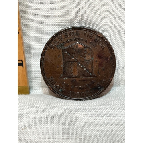 1812 BIRMINGHAM WORKHOUSE ONE PENNY TOKEN COIN