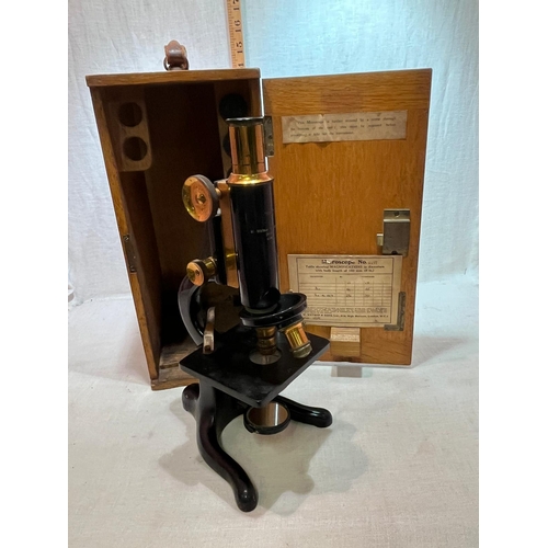 EARLY 1900 WATSON MICROSCOPE WITH ORIGINAL BOX