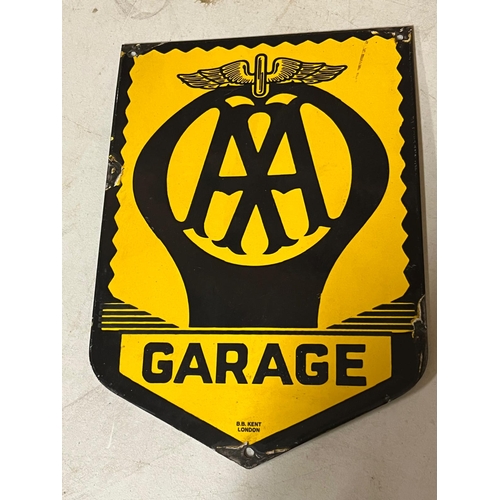 AA ENAMEL SIGN