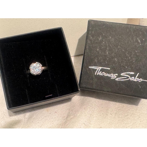 THOMAS SABO 925 VINTAGE RING WITH ZIRCON STONE SIZE L