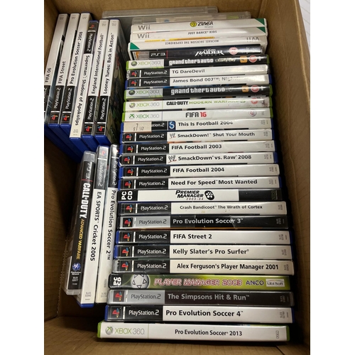 BOX PLAYSTATION WII AND X BOX GAMES
