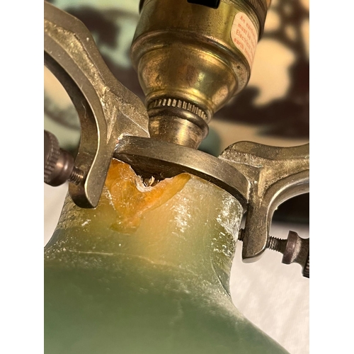 LA ROCHERE GLASS MUSHROOM LAMP SLIGHT DAMAGE