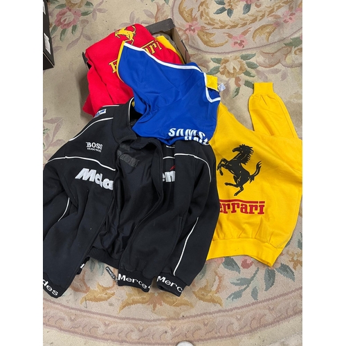 QTY MOTOR RACING CLOTHING AND CHELSEA SHIRT