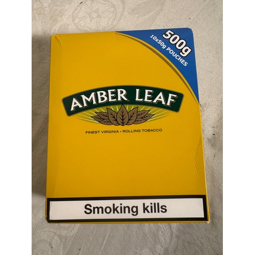 TEN 50G PACKETS AMBER LEAF