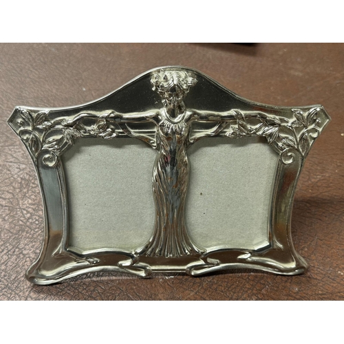 ART NOUVEAU LADY ATHENA DOUBLE PHOTO FRAME