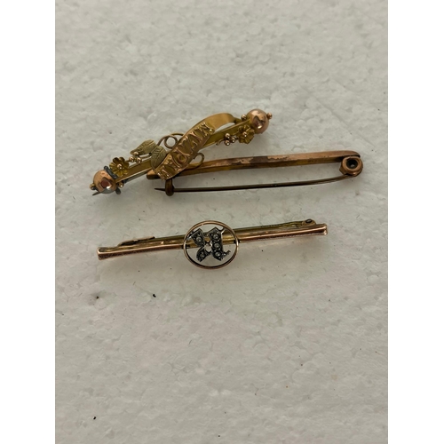 3 9CT BAR/SWEETHEAT BROOCHES 4.9G