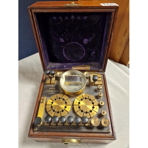 Boxed Turn-of-the-Century British Telegraph Line Test Set, marked No ...