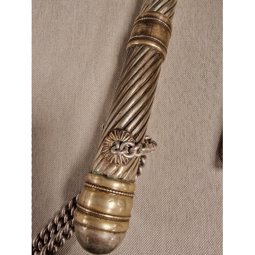 Victorian Silver Military Riding Crop Whip - 79cm long