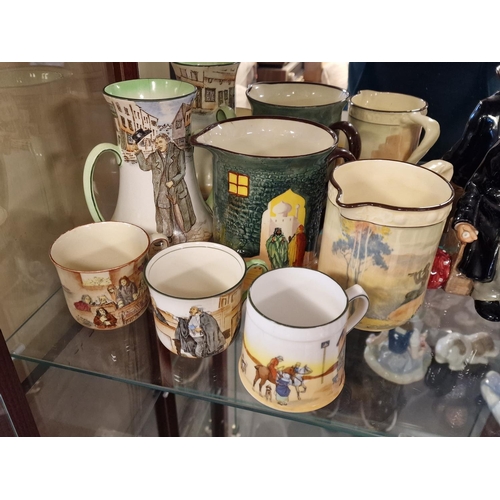 Set of Six Royal Doulton Series Ware and Dickens Ware Cabinet Cups and ...