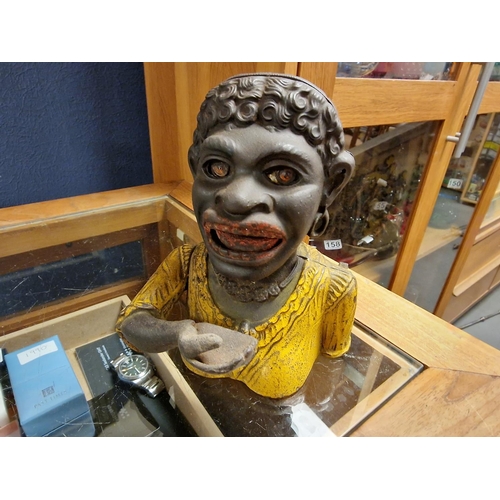 Vintage Cast Iron Dinah Jolly Man Money Box