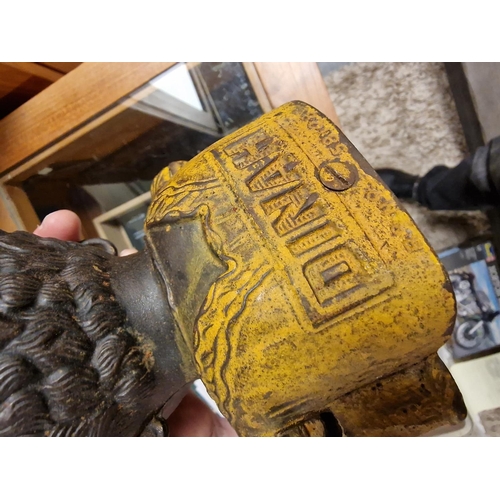 Vintage Cast Iron Dinah Jolly Man Money Box