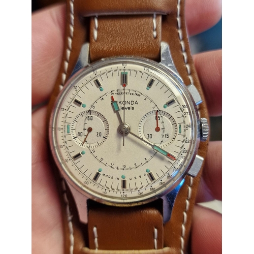 Sekonda 3017 Poljot Strela 1970's Russian Cosmonaut Chronograph Wrist Watch