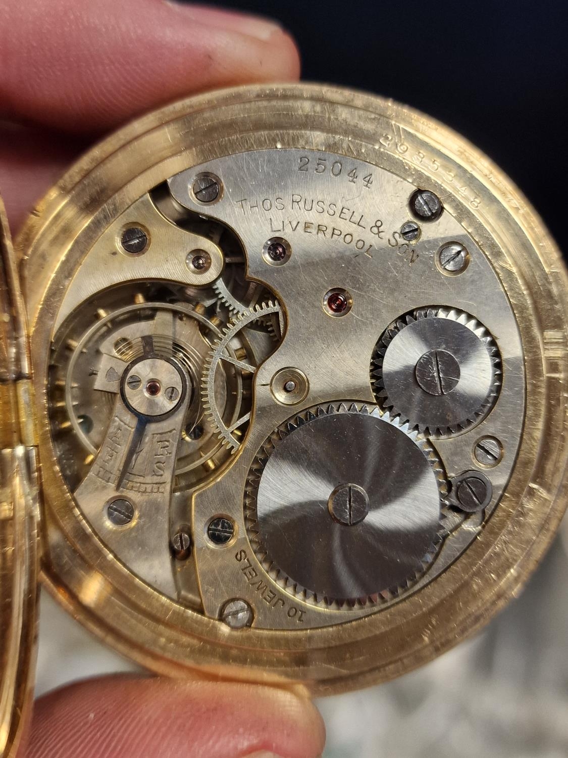 Gold Plated Pocketwatch - Thos Russell & Sons of Liverpool, by Illinois ...