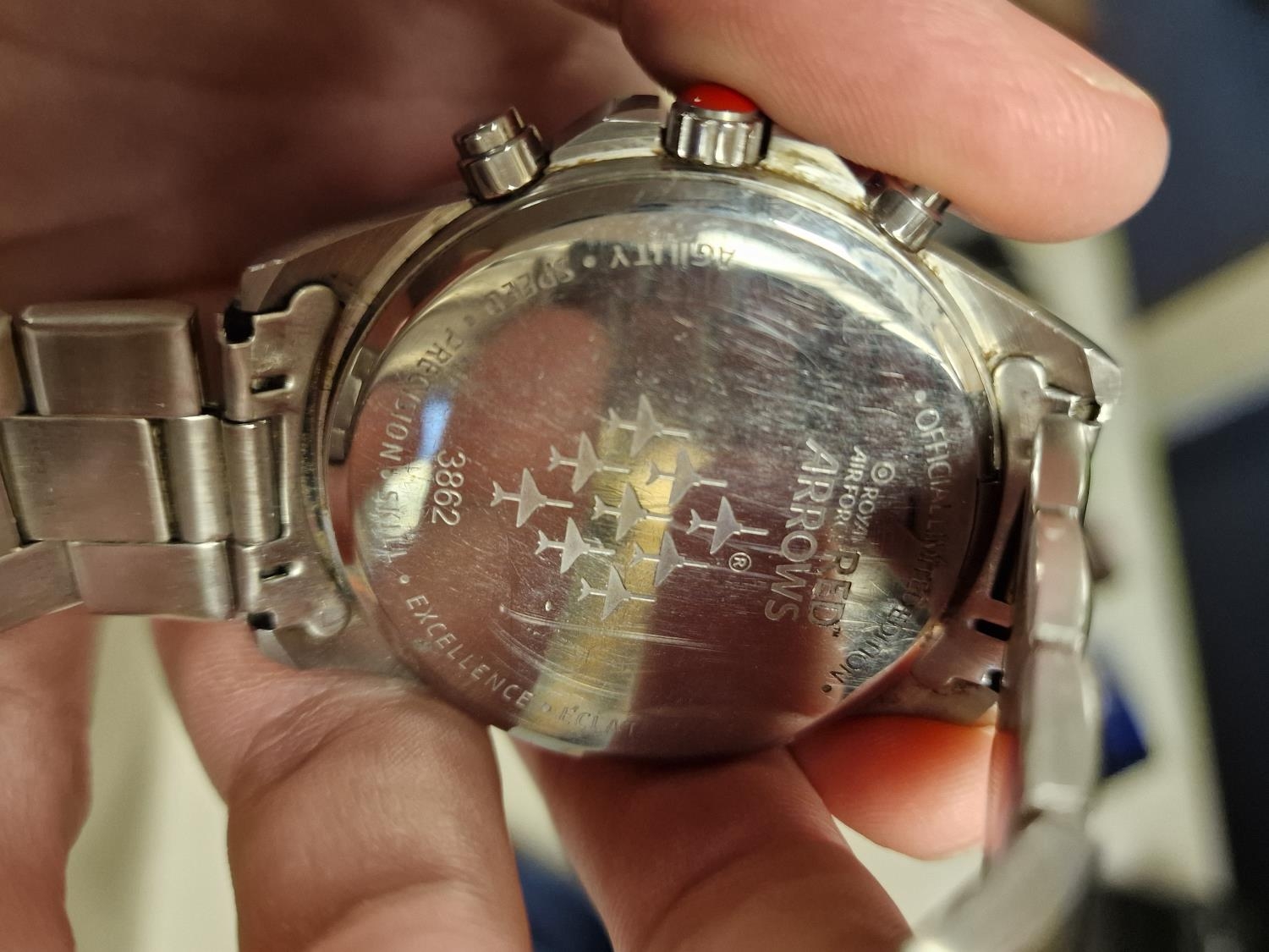 Royal Air Force Red Arrows Chronograph Wrist Watch - 3862, good working ...