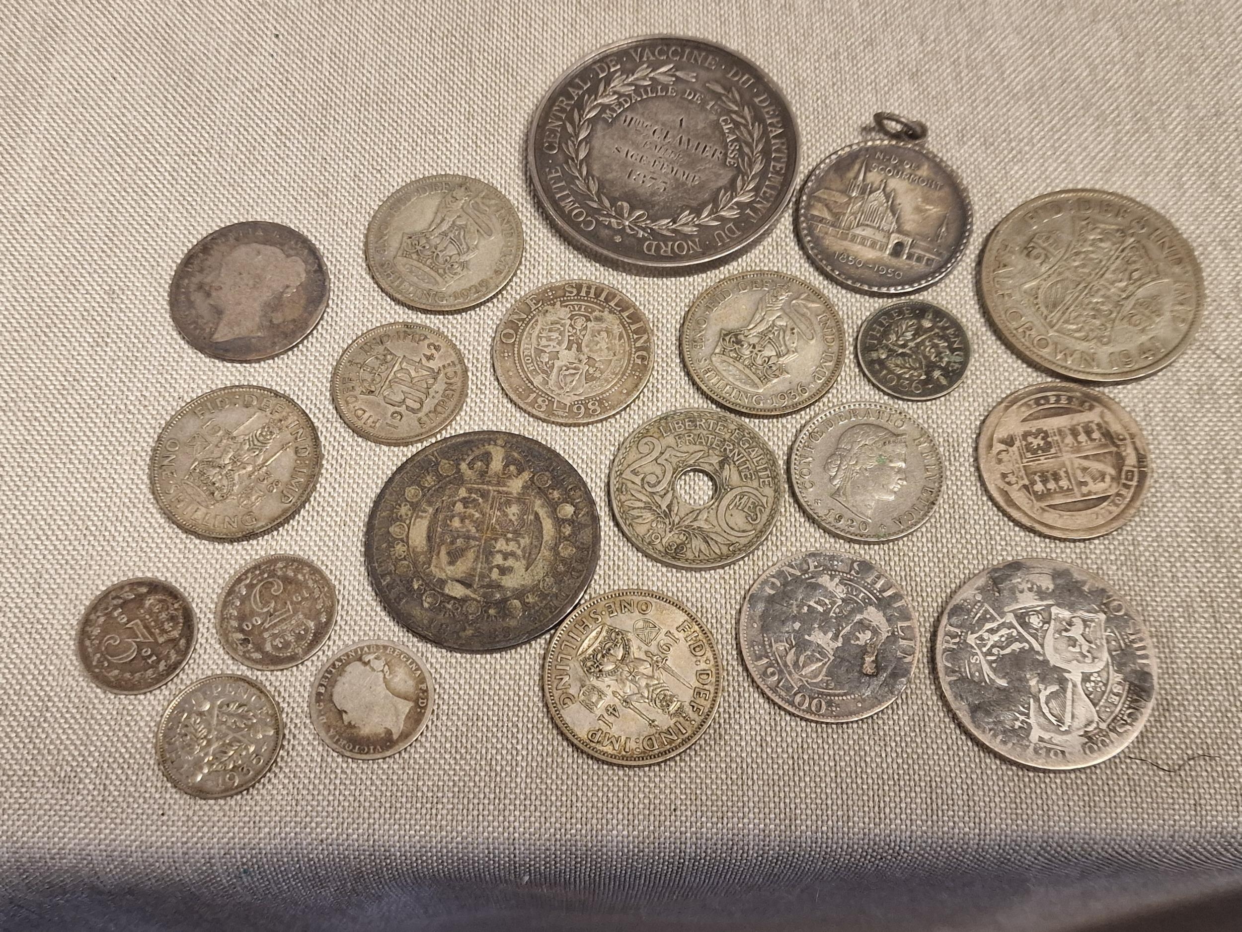 Silver (mostly) Antique & Vintage Coin Collection inc an Edward Jenner ...