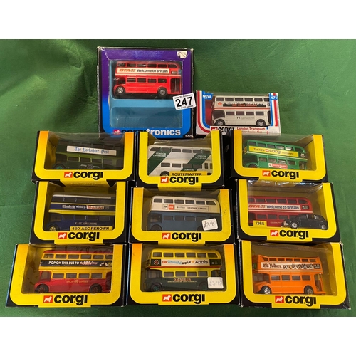 Corgi Collection of 11 Diecast Model Toy Bus 1:76 Scale Includes White ...