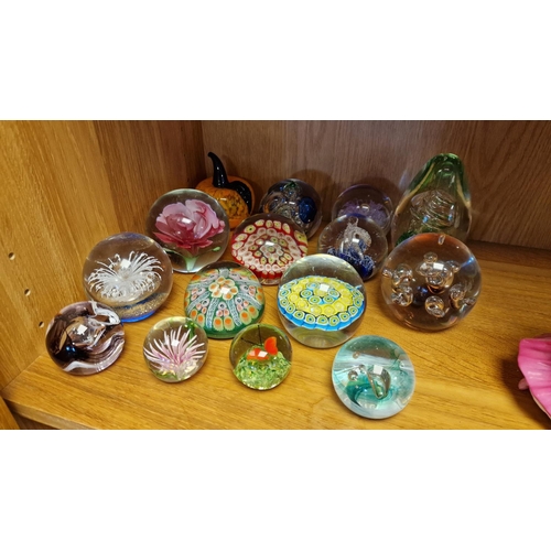 Paperweights Collection of Floral & Decorative Pieces
