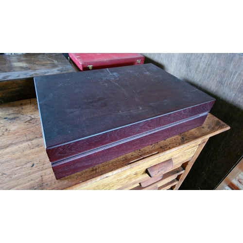 Extensive Kings Pattern Cased Cutlery Set