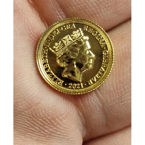 22ct Gold Quarter Sovereign Coin + World's First Silver Sovereign Coin