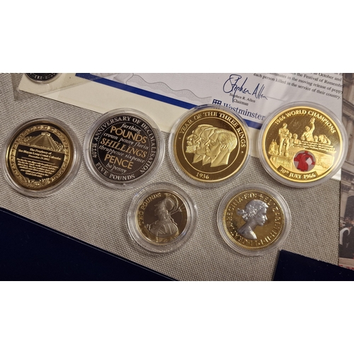 Various Coin Sets including Proof Currency Sets, A-Z 10p Pieces & Gold ...