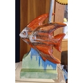 Clarice Cliff Art Deco Goldfish Lamp - 45cm high inc shade