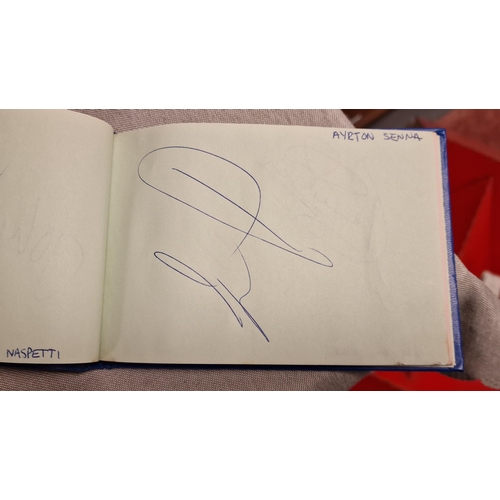 Ayrton Senna Signature within a Signed Autograph Book inc Sporting ...