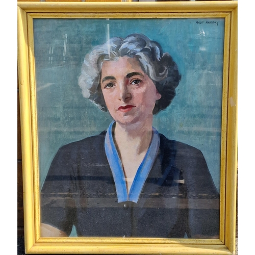 Philip Naviasky (1894-1983) - Oil Portrait of Carrie Levien 1952 ...