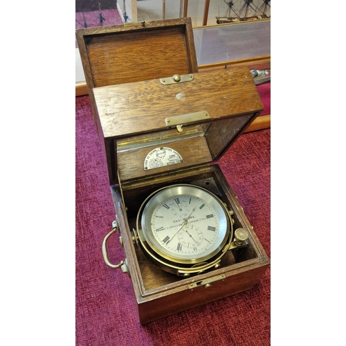 Marine Chronometer Chronograph Ships Clock - Antique Circa 1865 by ...