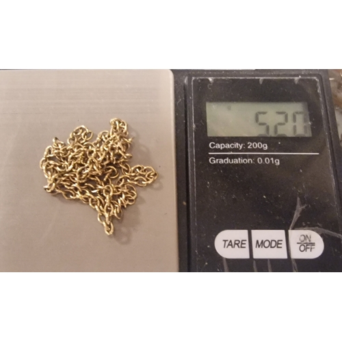 9ct Gold Chain/Necklace - 5.20g