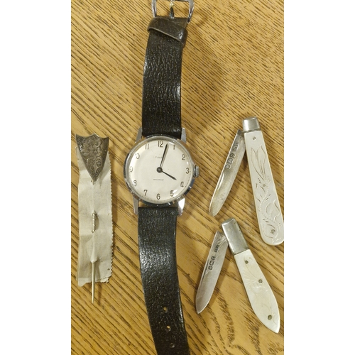 Timex Vintage Trench Style Watch + Silver Ephemera