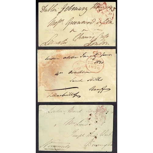 GREAT BRITAIN - PRE-STAMP - FREE FRONTS - 1837-38 Victorian old time ...