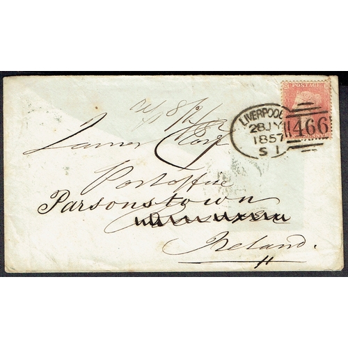 GREAT BRITAIN - QUEEN VICTORIA - Liverpool Spoon cancel: 1857 1d star ...