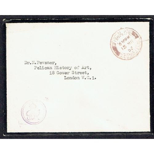 GREAT BRITAIN - GEORGE VI - 1952 (15 Mar) GVR monogram h/s in violet on ...