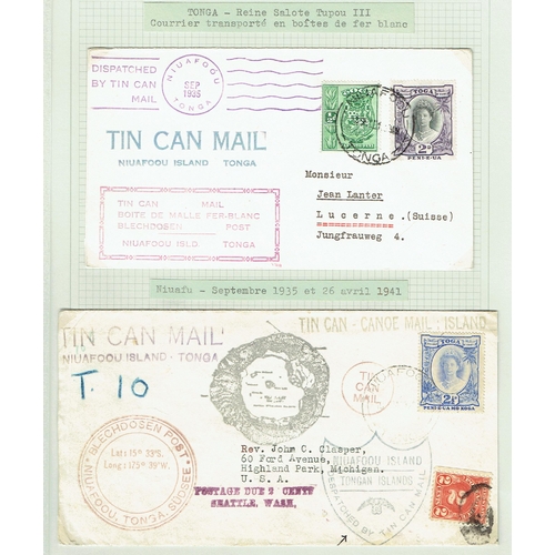 TONGA - 1935-41 Tin Can Mail - Four covers three are to USA other to ...