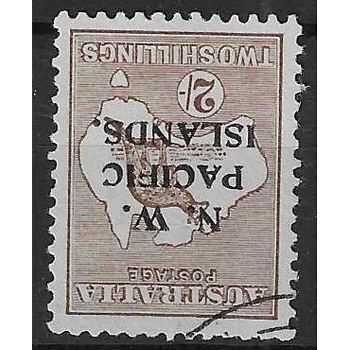 NEW GUINEA - 1915-16 Wmk 6 2s brown showing watermark inverted variety ...