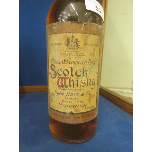 Early Bottle of Haig Choice Old Cameron Brig Scotch Whisky