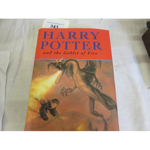 Harry Potter and the Goblet of Fire, 1st edition hardback book with receipt
