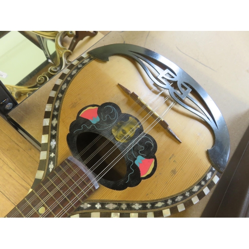 Late 19th/Early 20th Century Mother of Pearl Inlaid Intarsia Mandolin