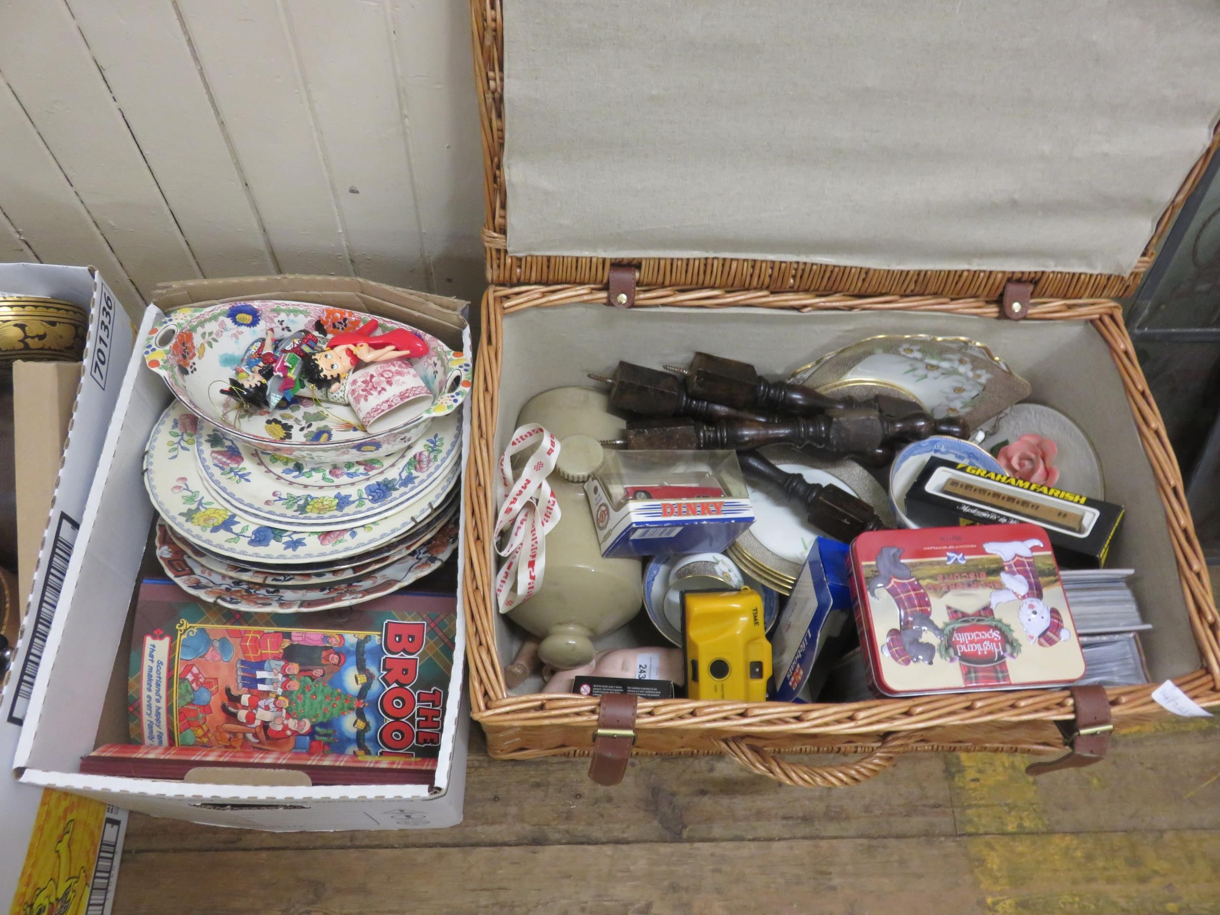 Five boxes bric-a-brac