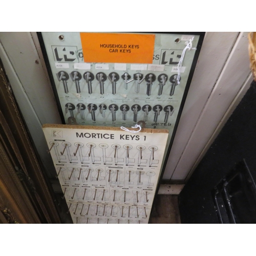 Three wooden Car Key Display Racks