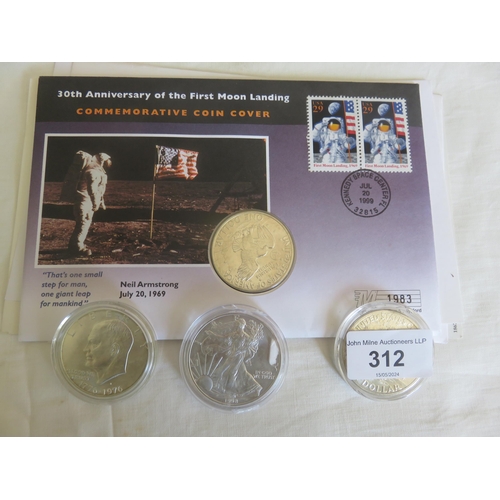 One United States One Ounce 999 Fine Silver 1998 $1 Eagle. Coin is ...