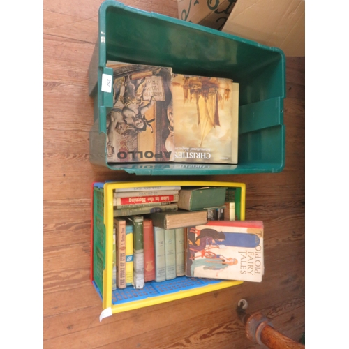 Two Boxes of Old Books and Magazines