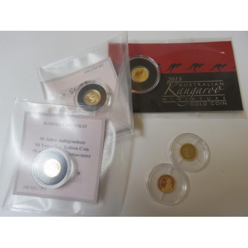 Collection of fifteen Miniature Gold Coins, various subjects