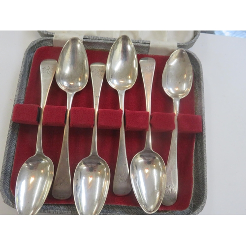 Six Antique Aberdeen Provincial Silver Tea Spoons