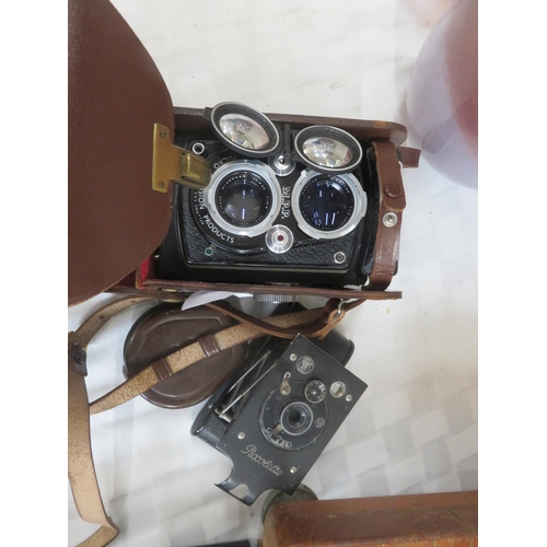 Microflex Brownie Style Camera and Vintage Picolette Camera