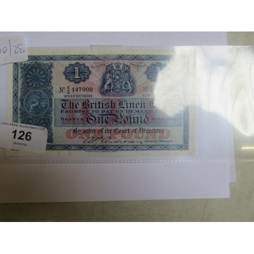 British Linen Bank £1 note - Rare Printing (P157d) - dated May 1959